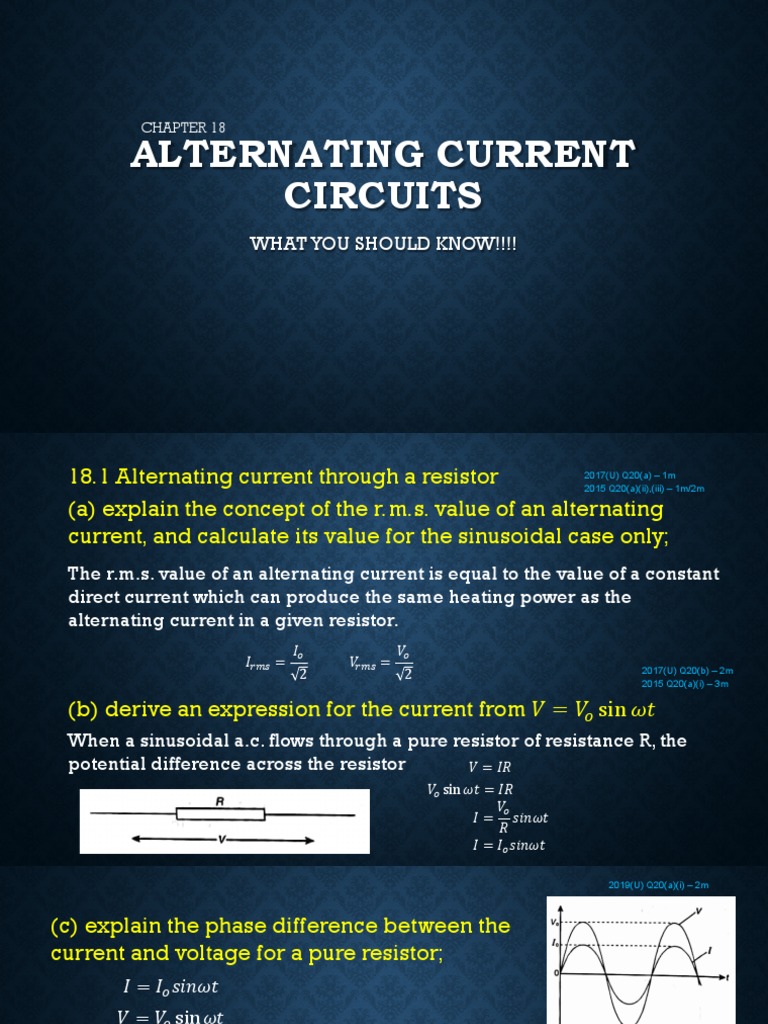 Alternating Current Circuits | Download Free PDF | Electrical Network ...