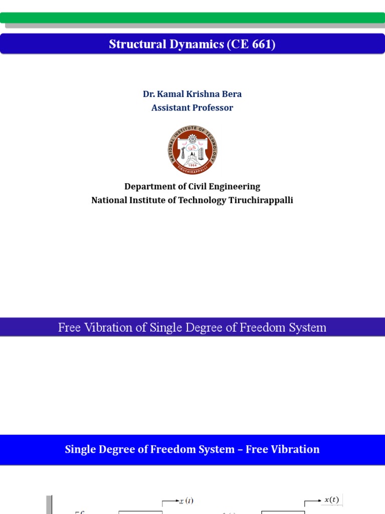 Structural Dynamics (CE 661) | PDF | Damping | Physical Quantities