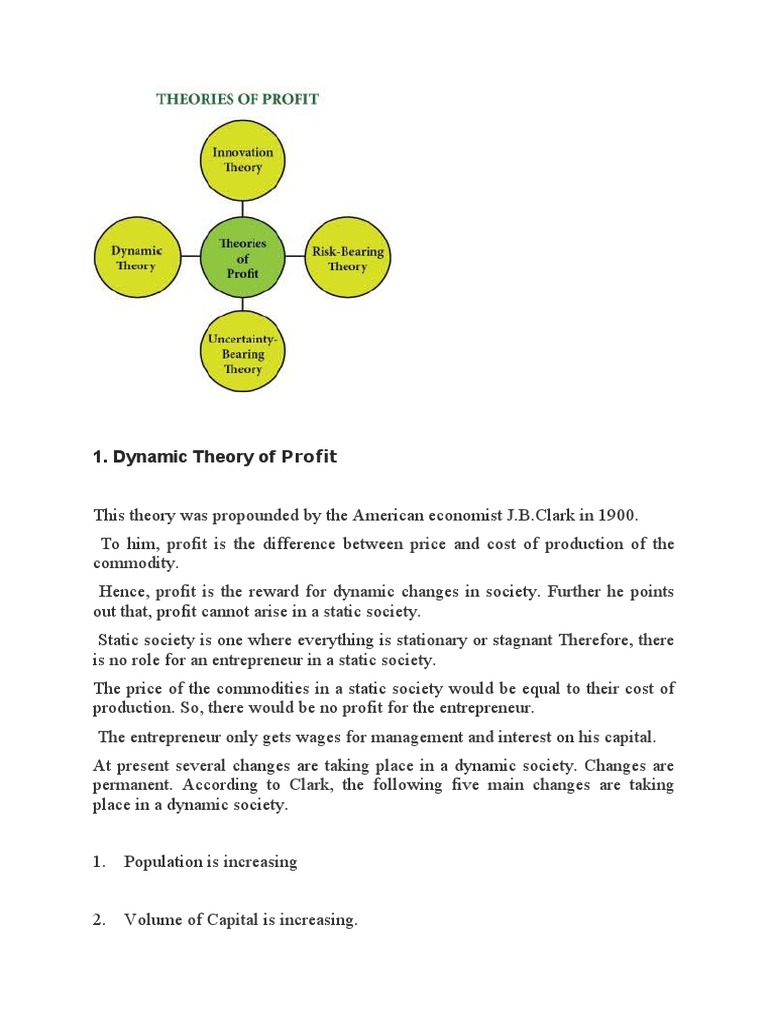 Theories of Profits | PDF | Risk | Profit (Economics)
