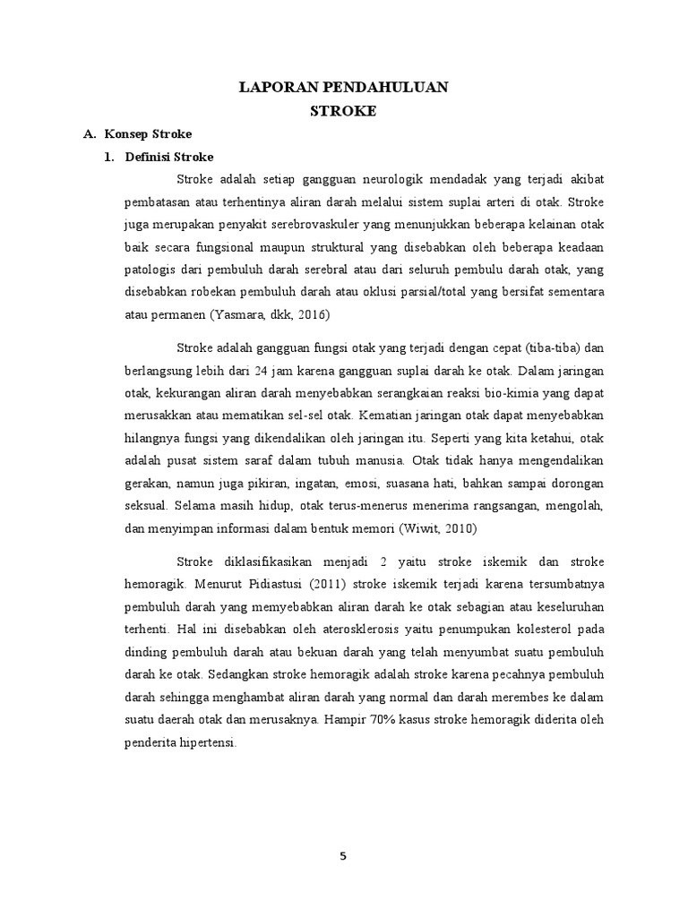Laporan Pendahuluan Stroke Fix | PDF