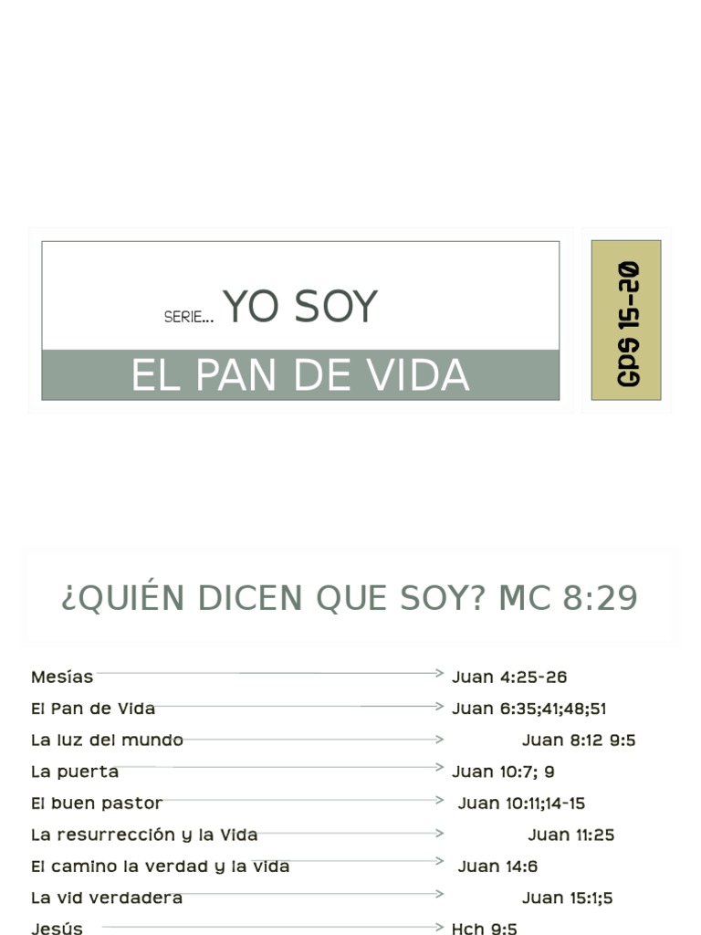 Yo Soy El Pan de Vida | PDF | Jesús | Religión y creencia