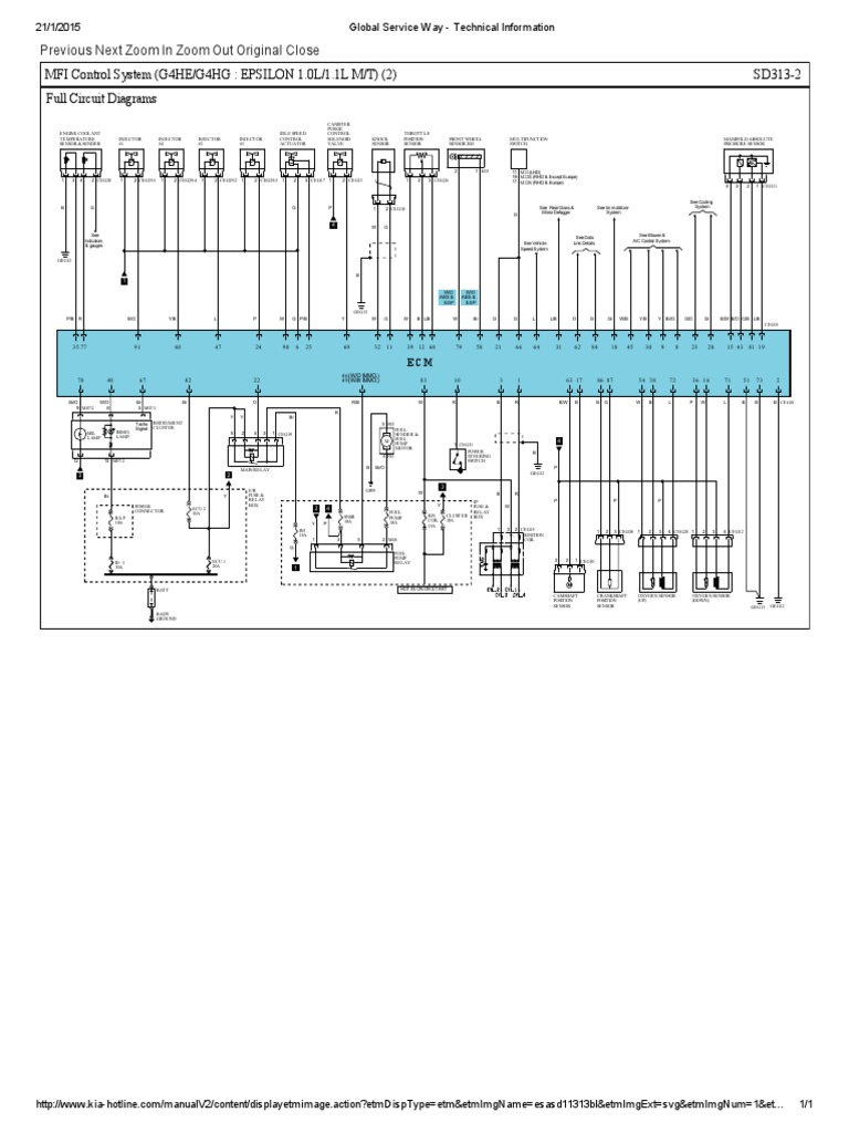 MFI Control System (G4HE/G4HG: EPSILON 1.0L/1.1L M/T) (2) SD313 2 Full ...