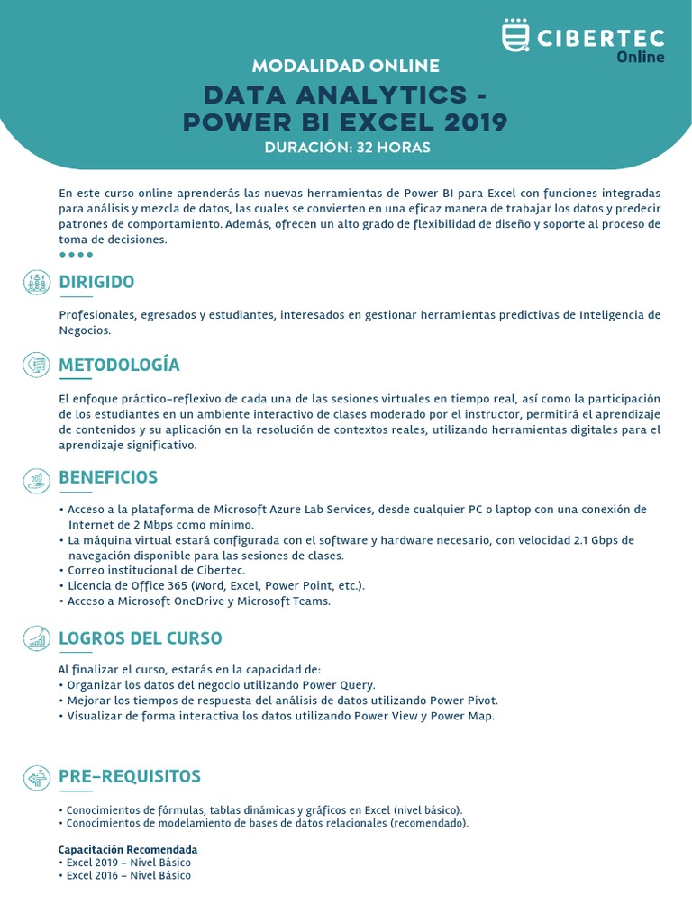 Data Analytics Power Bi Excel 2019 | PDF | Microsoft Excel | Microsoft