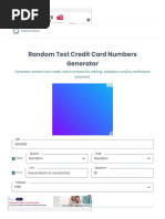 Test Credit Card Numbers | PDF