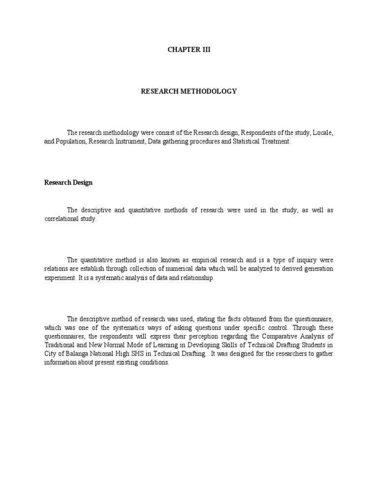 PR2 Research Chapter 3 | PDF | Survey Methodology | Questionnaire