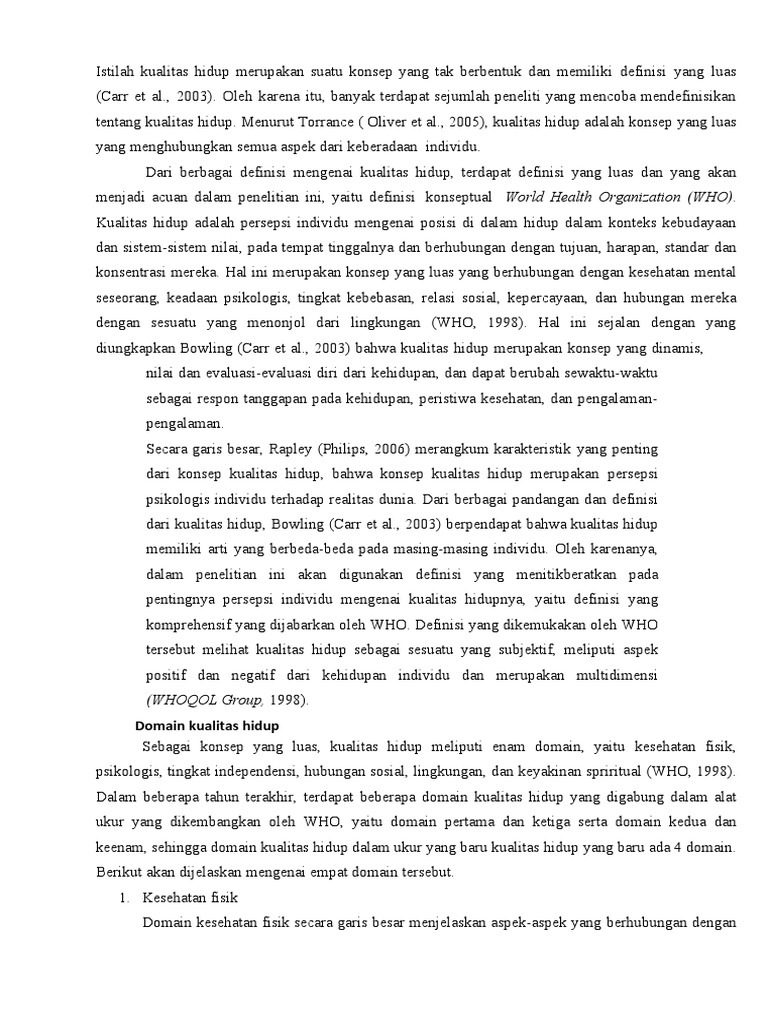 Kualitas Hidup | PDF | Sains & Matematika
