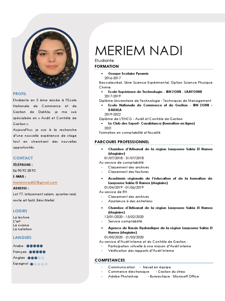 CV Nadi Meriem | PDF | Audit | Business
