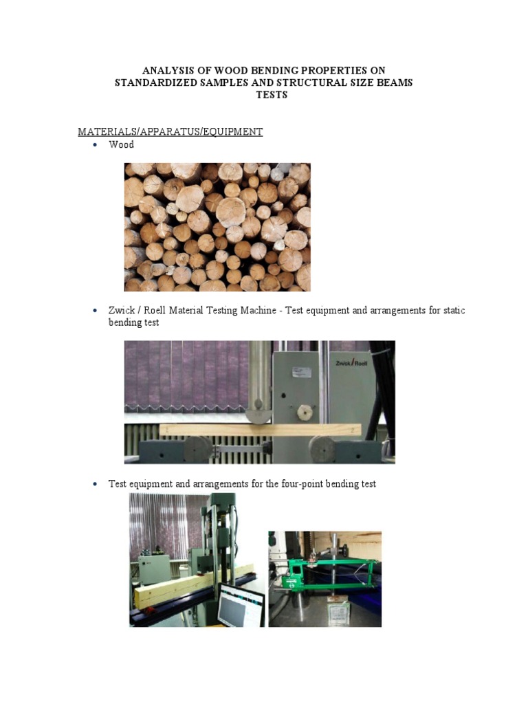 Testing For Bending of Wood | PDF | Beam (Structure) | Bending