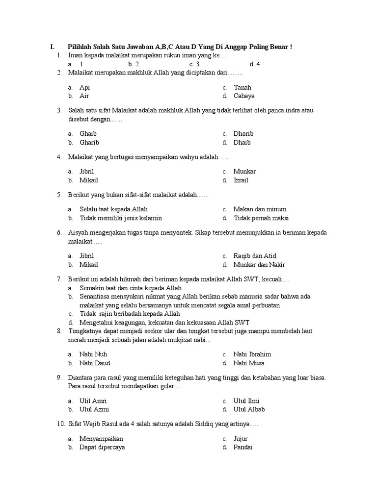 Akidah Akhlak Kls 2 | PDF