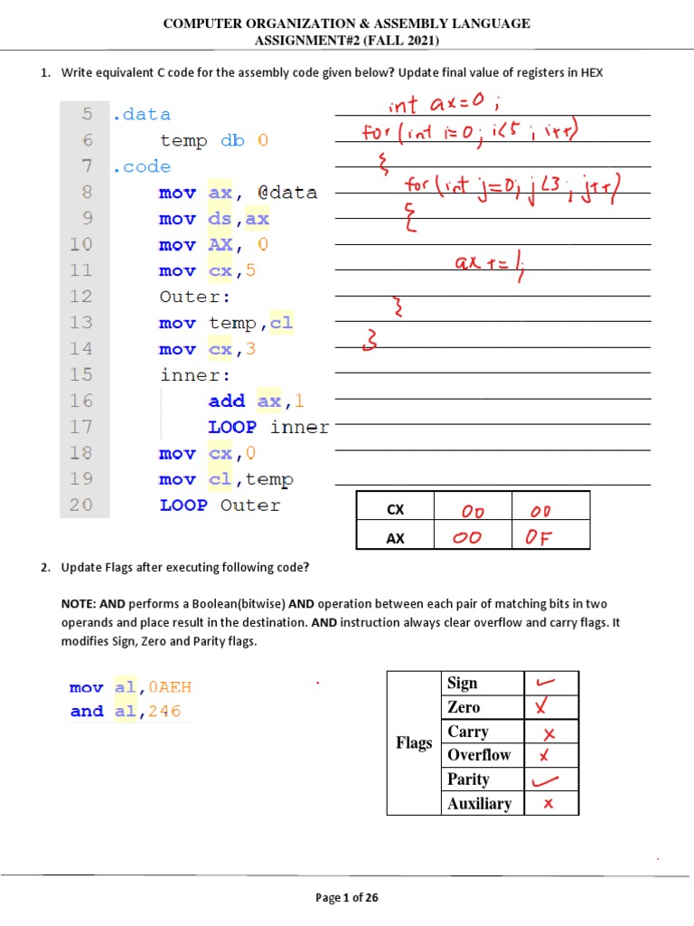 ASSIGNMENT 2 (Flags) | PDF | Computer Architecture | Office Equipment