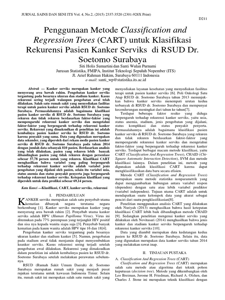 ID Penggunaan Metode Classification and Regression Trees Cart Untuk ...