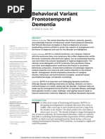 Criteria For Behavioural Variant FTD | PDF | Human Diseases And ...
