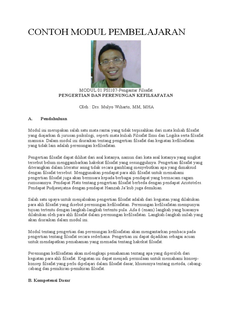 Contoh Modul Pembelajaran | PDF