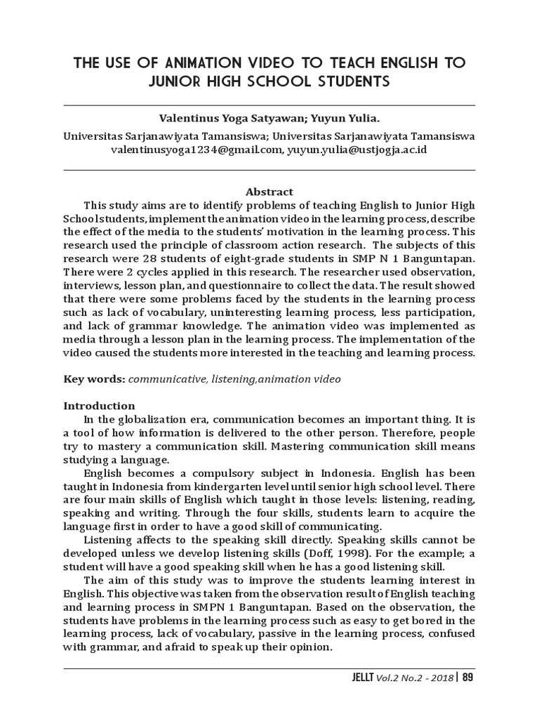 Engaging Junior High Students | PDF | Language Education | English As A ...