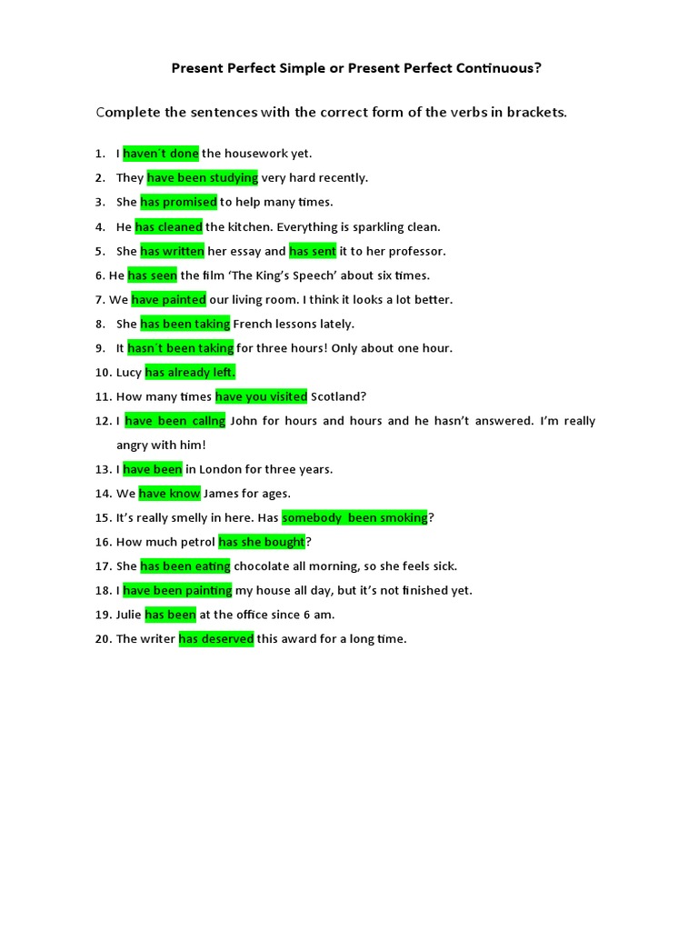 Complete The Sentences With The Correct Form of The Verbs in Brackets | PDF
