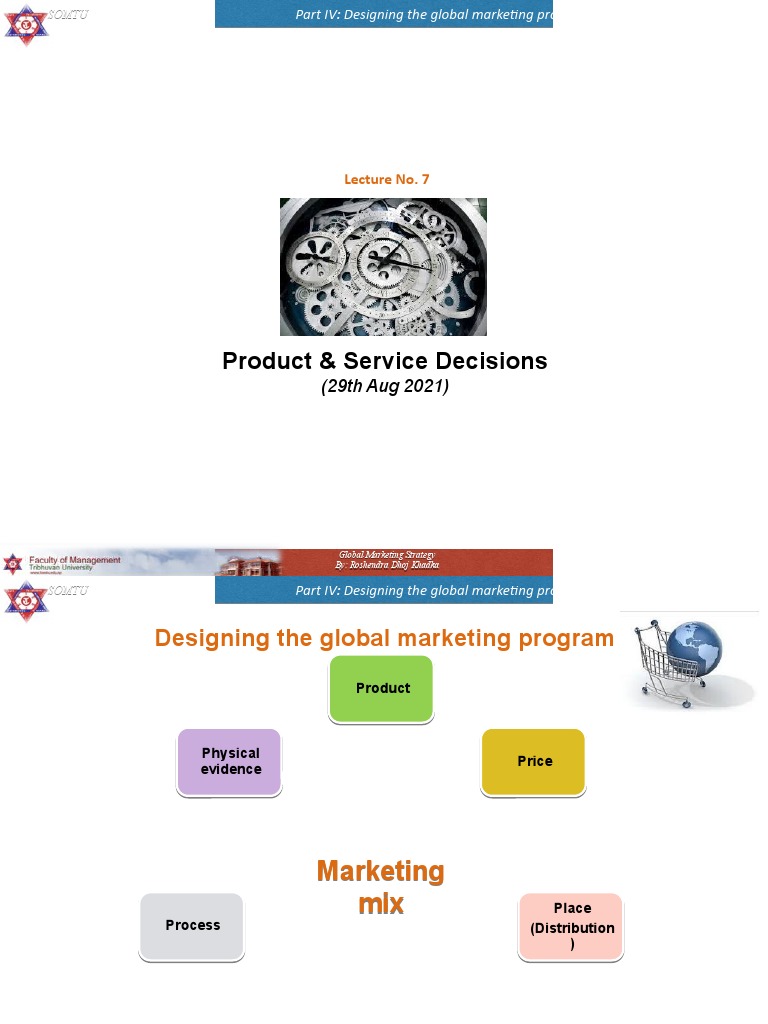 15 Part IV-Designing The Global Marketing Program - Product and Service ...