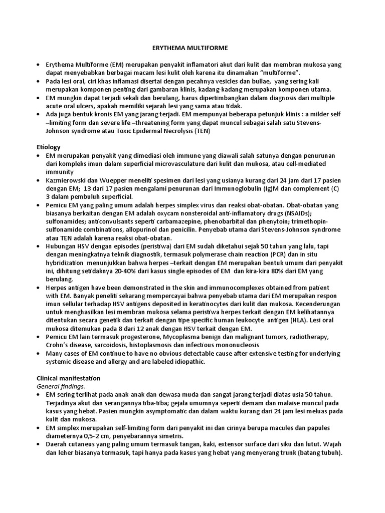 Erythema Multiforme | PDF