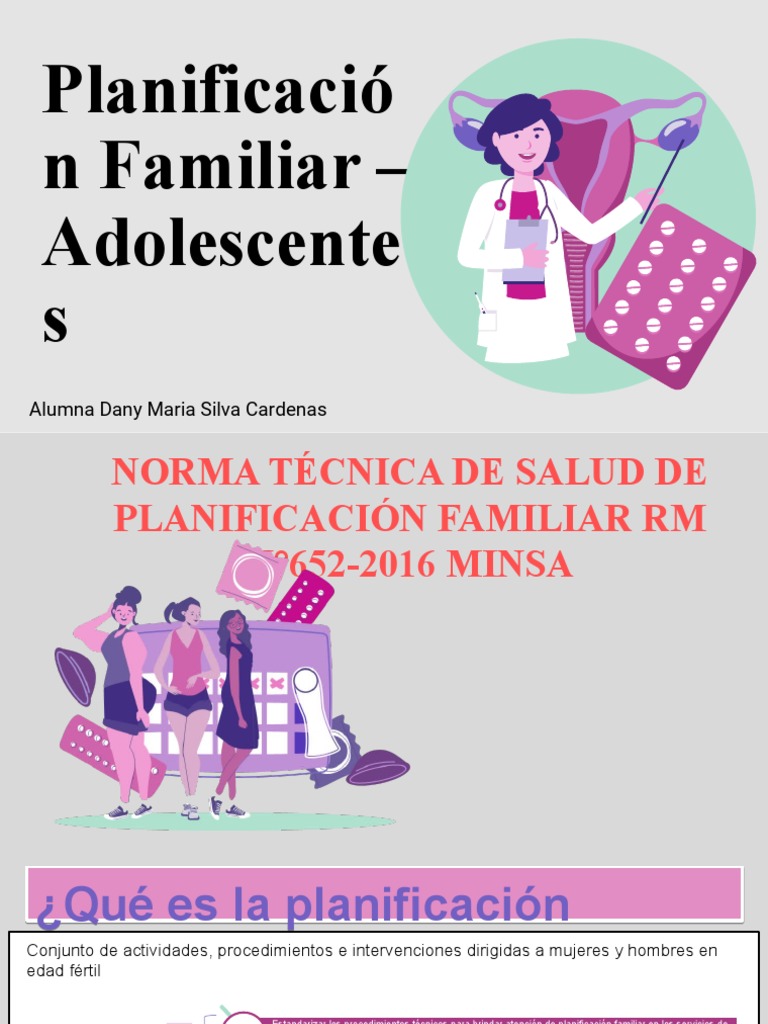 Planificación Familiar Para Adolescentes Pdf Control De La
