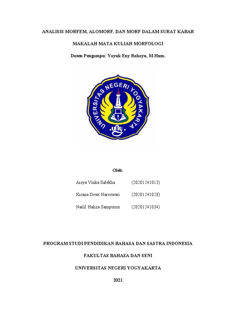 Kelompok 9 - Analisis Morfem, Alomorf, Dan Morf Dalam Surat Kabar | PDF