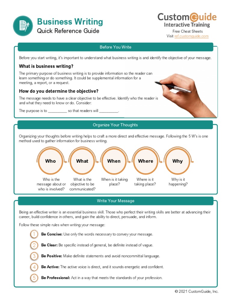 Business Writing Quick Reference | PDF | Computing | Software