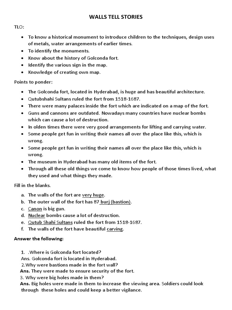 Notes Walls Tell Stories | PDF | Fortification