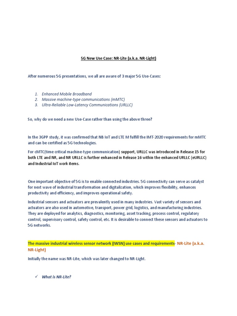 5G New Use Case | PDF | Internet Of Things | Communication