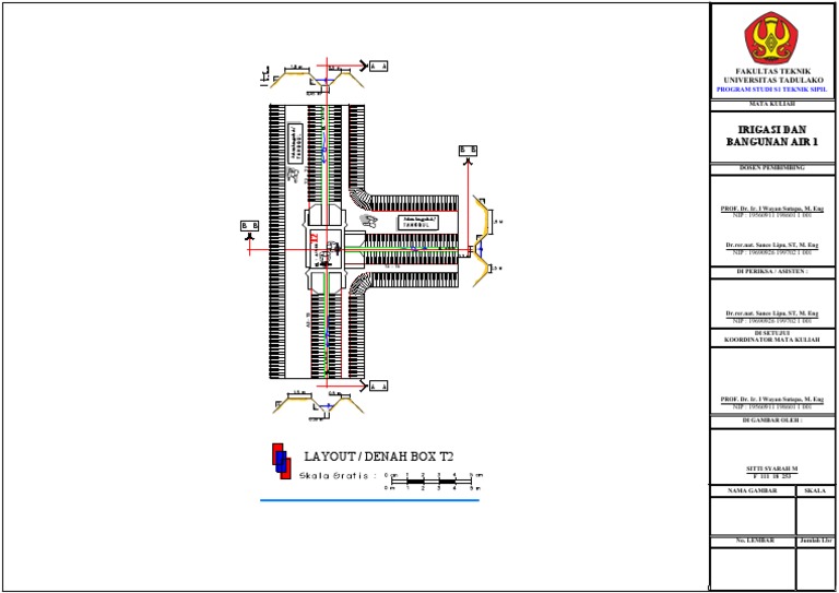 Layout / Denah Box T2: Irigasi Dan Bangunan Air 1 | PDF