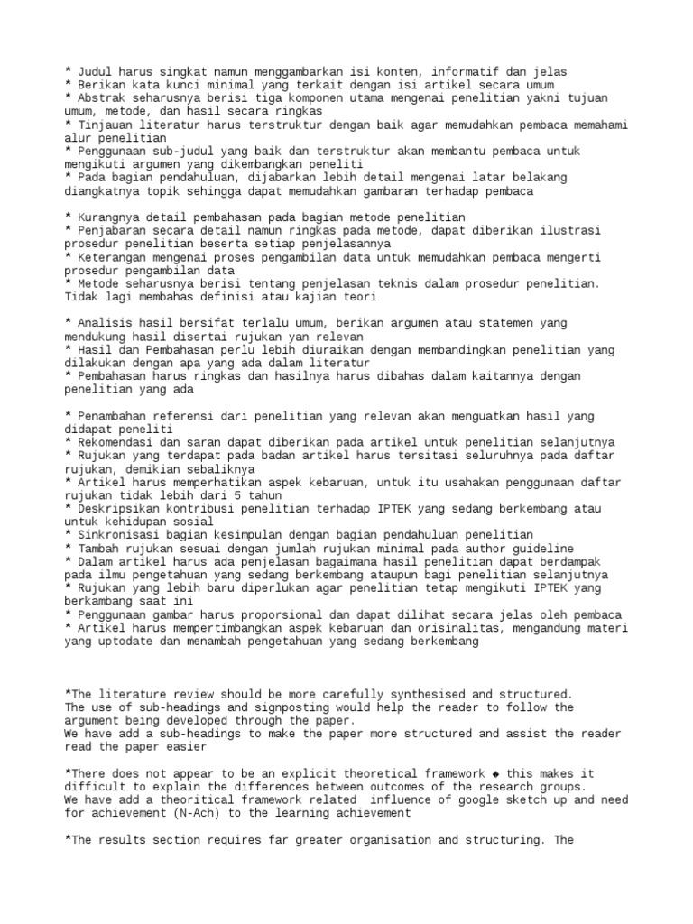 Contoh Comment Review | PDF