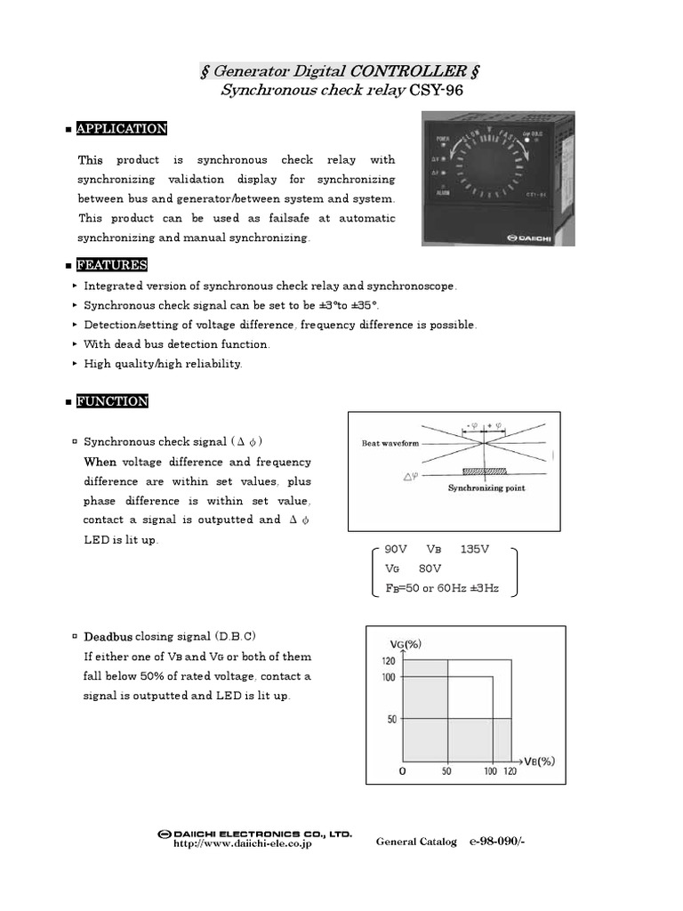 Dhiichi Synchronization Meter | PDF | Relay | Power Supply