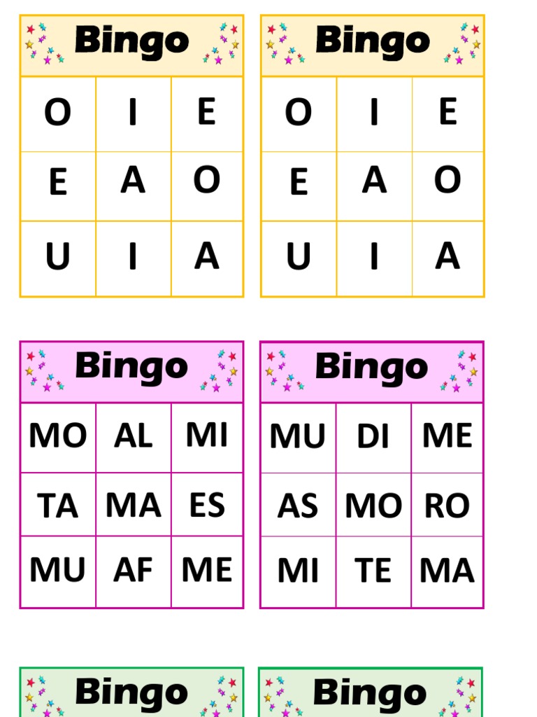 Bingo de Sílabas | PDF
