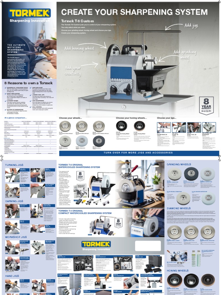 Tormek T-8 Custom: Add Jigs | PDF | Knife | Tools