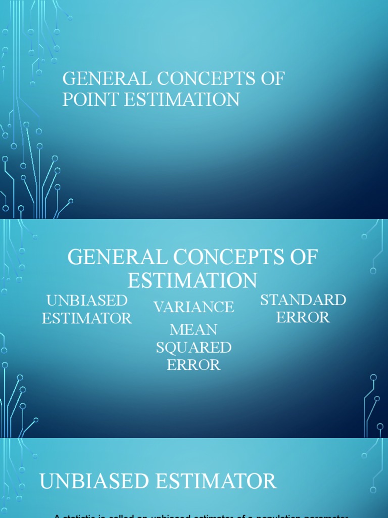 General Concepts of Point Estimation | PDF | Errors And Residuals ...