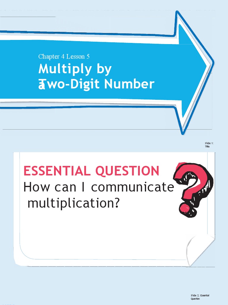 Multiply Two-Digit Numbers Lesson | PDF | Multiplication | Weight