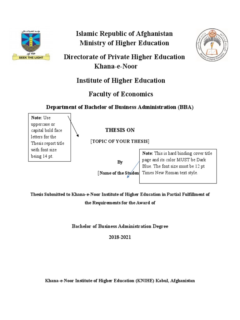 Monograph Format For KNU | PDF | Thesis | Hypothesis