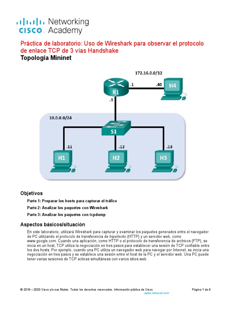 9.2.6 Lab - Using Wireshark To Observe The TCP 3-Way Handshake | PDF | Protocolo de Control de ...
