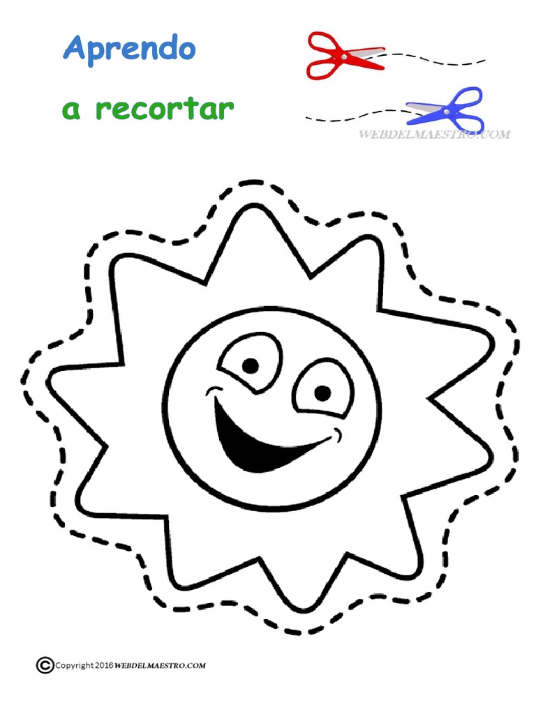 Sol para Colorear y Recortar | PDF