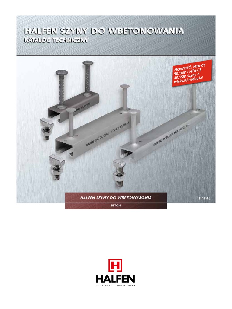 B18-PL - HALFEN HTA - Szyny Do Wbetonowania | PDF