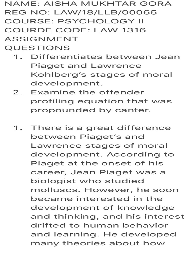 Name: Aisha Mukhtar Gora | PDF | Recidivism | Prison