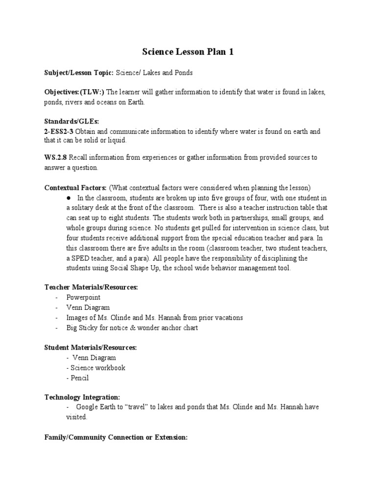 Earths Surfaces Lesson Plans | PDF | Classroom | Teachers