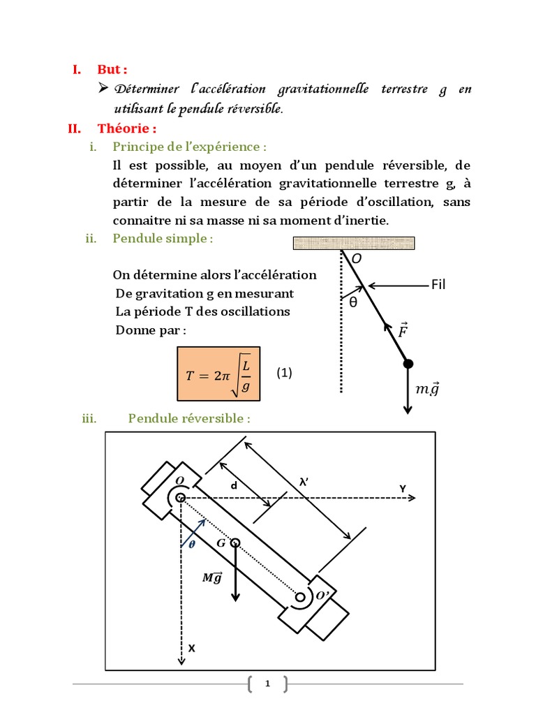 Pendule Simple | PDF | Pendule (physique) | Mécanique