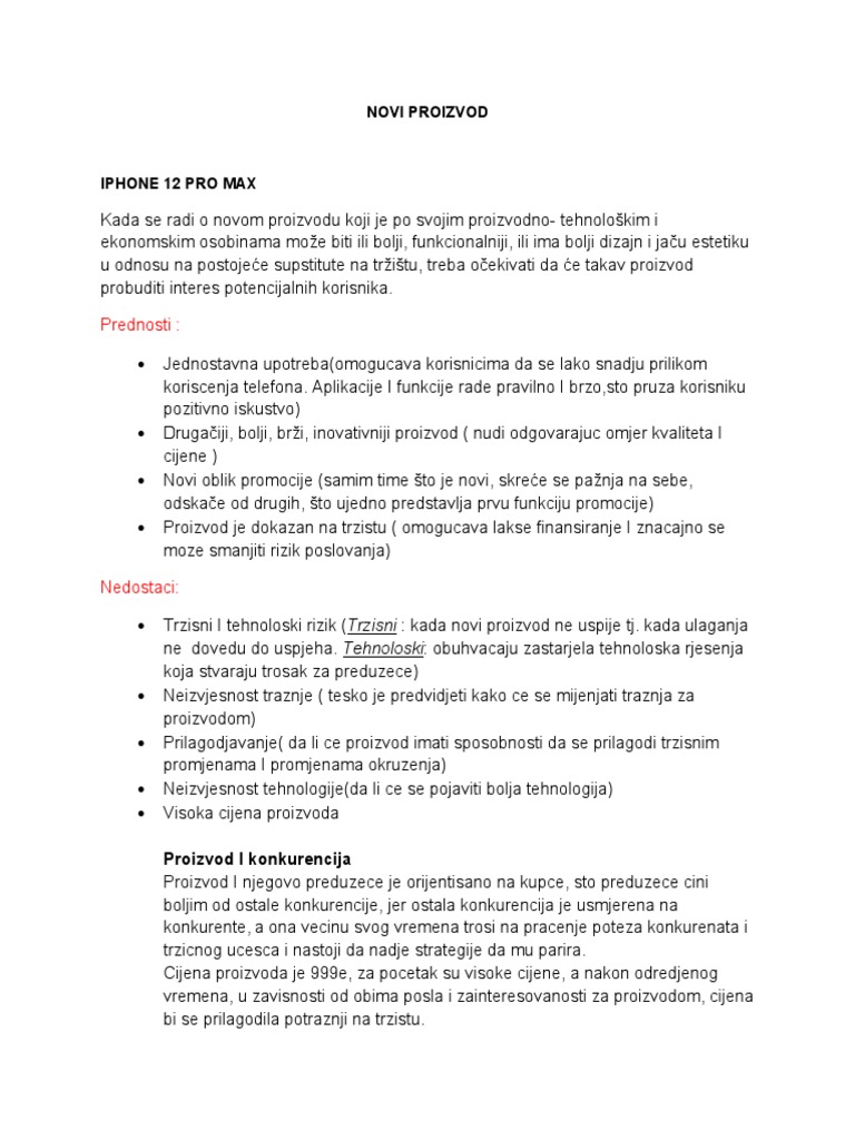 Novi Proizvod | PDF