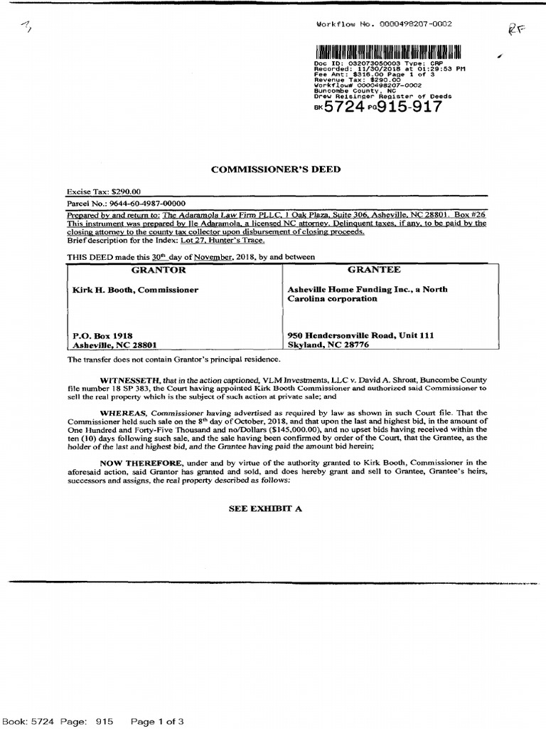 Commissioner's Deed | PDF