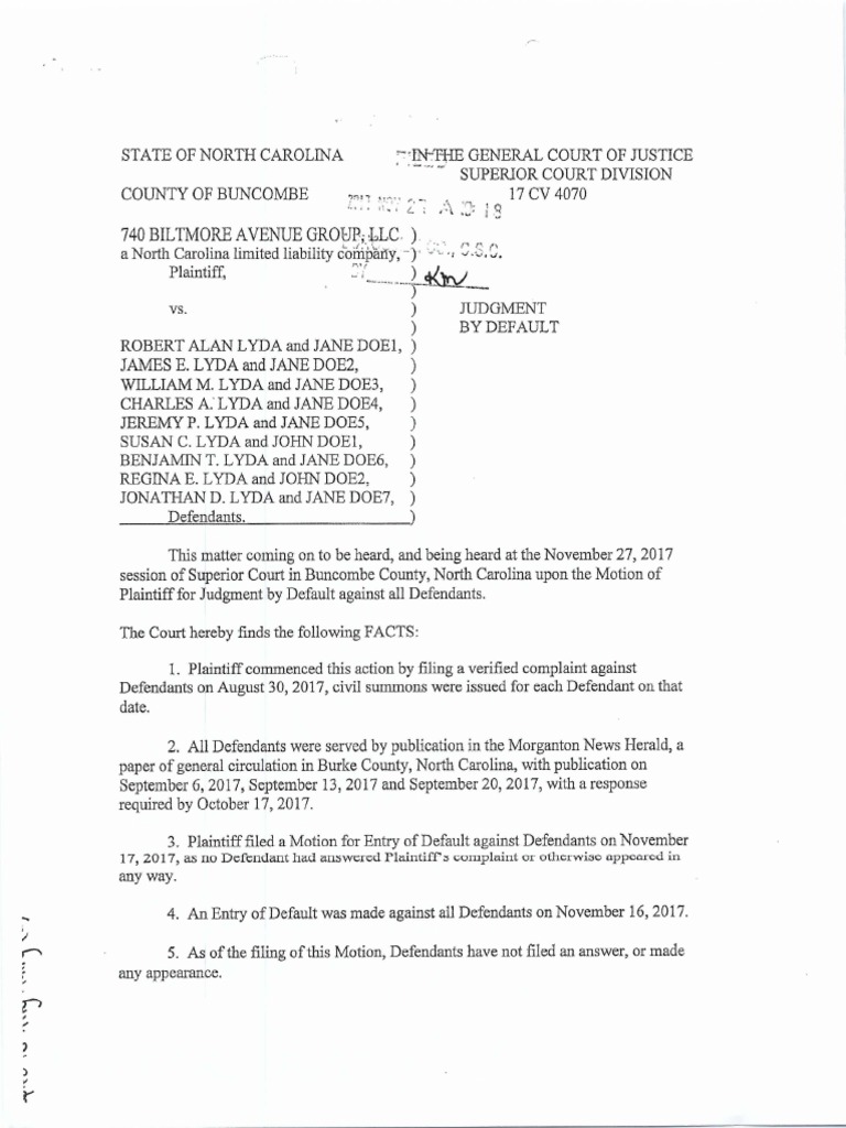 Default Judgment | PDF