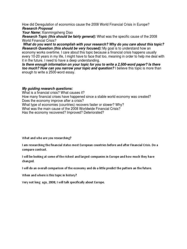 GIP Research Paper 2008 World Financial Crisis | PDF | Finance & Money ...