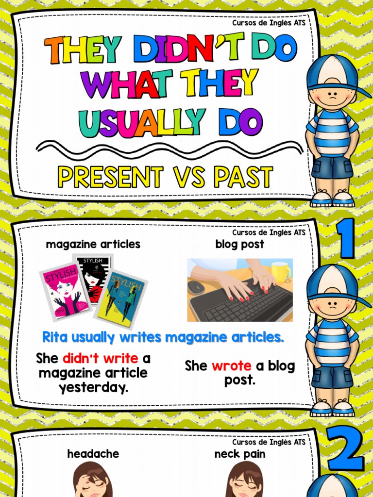 Presente y Pasado Simple en Ingles Guia de Estudio | PDF