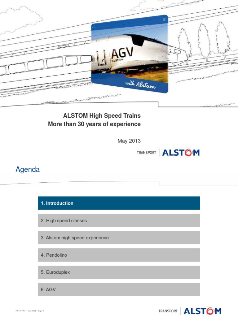 ALSTOM High Speed Trains More Than 30 Years of Experience | PDF | High ...