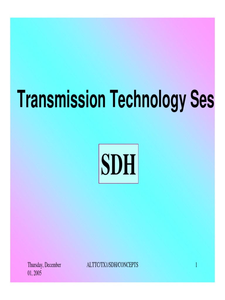 Notes Sdh Concepts Itu Pdf Telecommunications Standards Computing