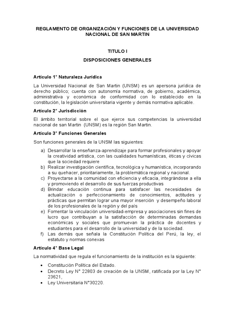 Reglamento de Organización y Funciones-Rof | PDF | Presupuesto | Planificación