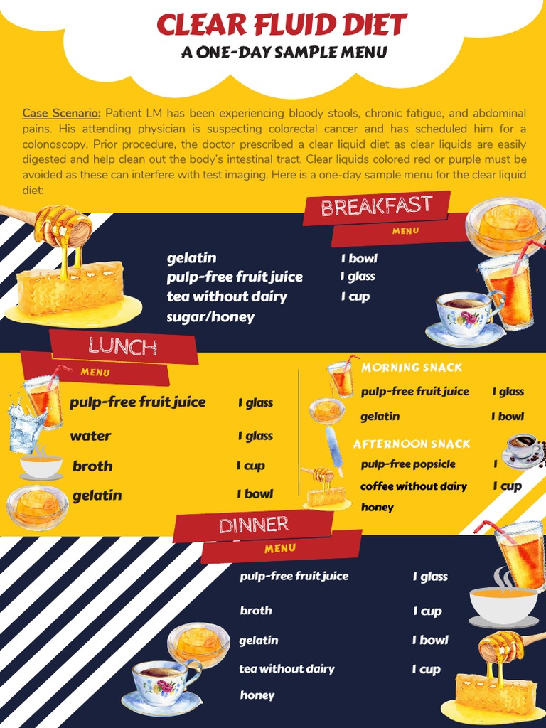 Kinds of Hospital Diet - Sample Menu | PDF | Colonoscopy | Diet & Nutrition