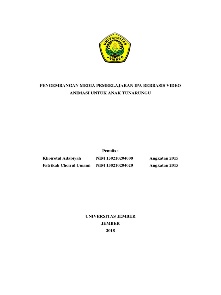 Media Animasi IPA untuk Tunarungu | PDF